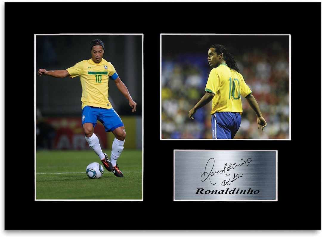 Ronaldinho Brazil Football Player Signed Printed Gifts Autograph Poster ...