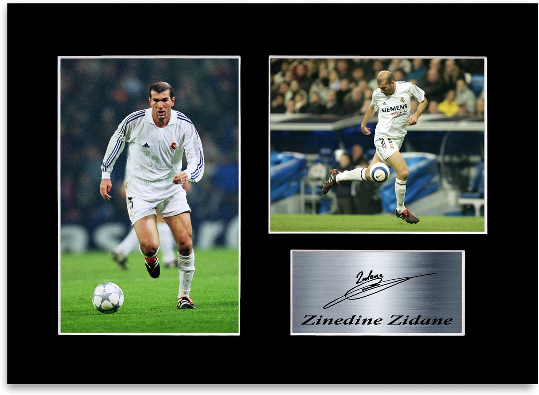 Zinedine Zidane Football Player Signed Printed Gifts Autograph Poster ...