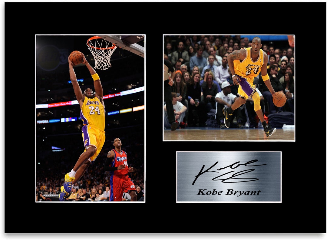 Kobe Bryant Signed Printed Gifts Autograph Poster for Basketball Fans ...