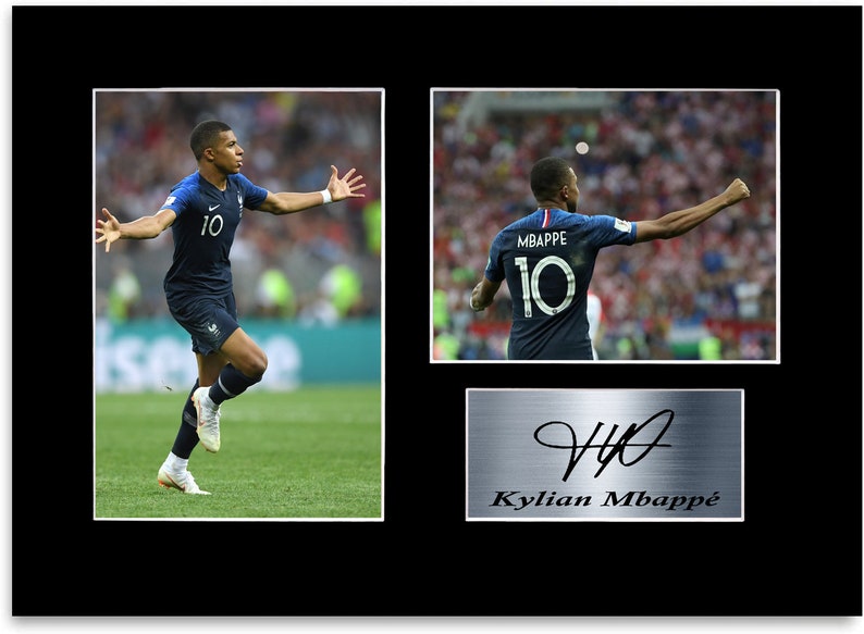 Kylian Mbappe Signed Printed Gifts Autograph Poster for Football Fans ...
