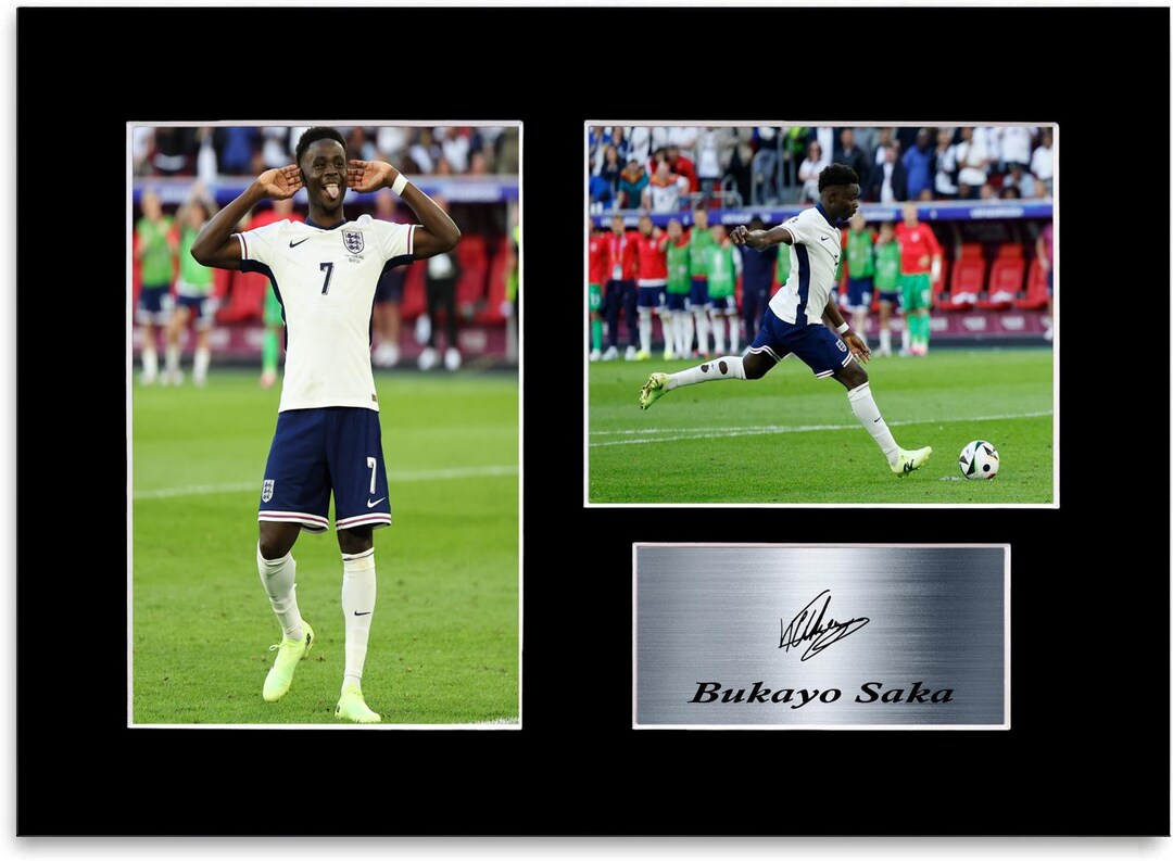 Bukayo Saka England 2024 Signed Printed Gifts Autograph Poster for ...