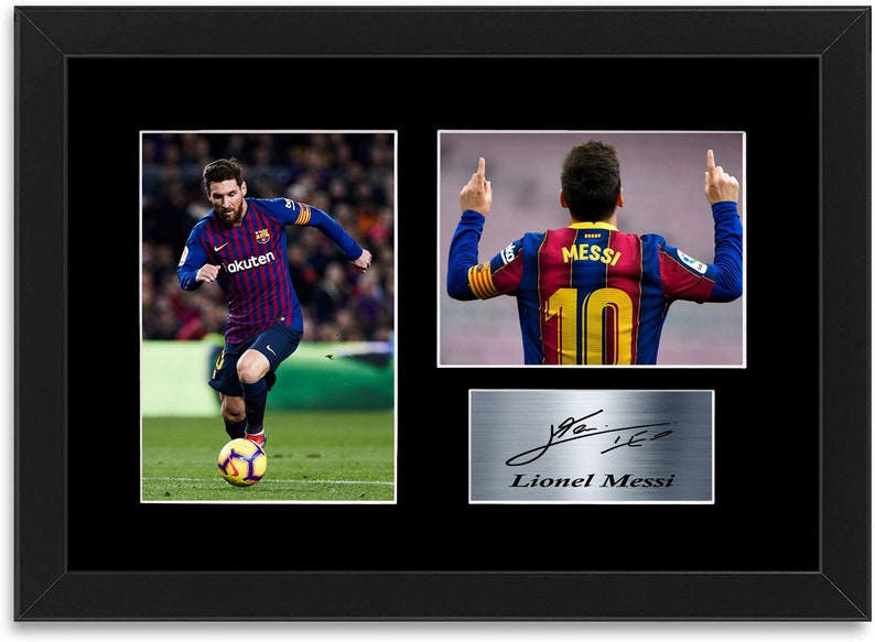 Lionel Messi Signed Printed Gifts Autograph Poster for Football Fans ...