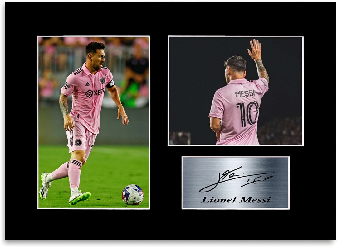 Lionel Messi Football Player 2023 Miami Signed Autograph Poster for ...