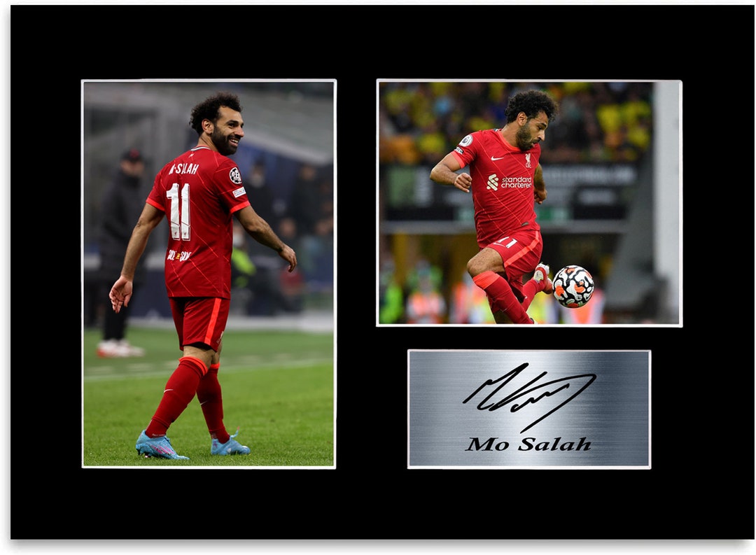 Mo Salah Liverpool Signed Printed Gifts Autograph Poster for Football ...