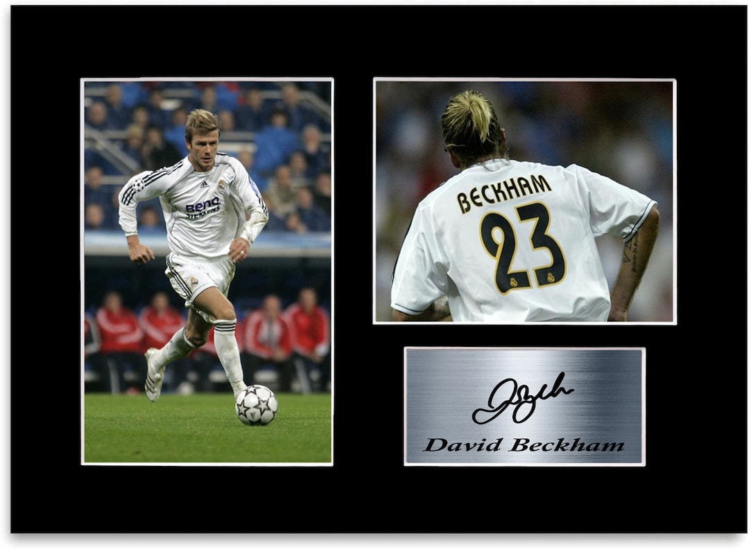 David Beckham Football Player Signed Printed Gifts Autograph Poster for ...