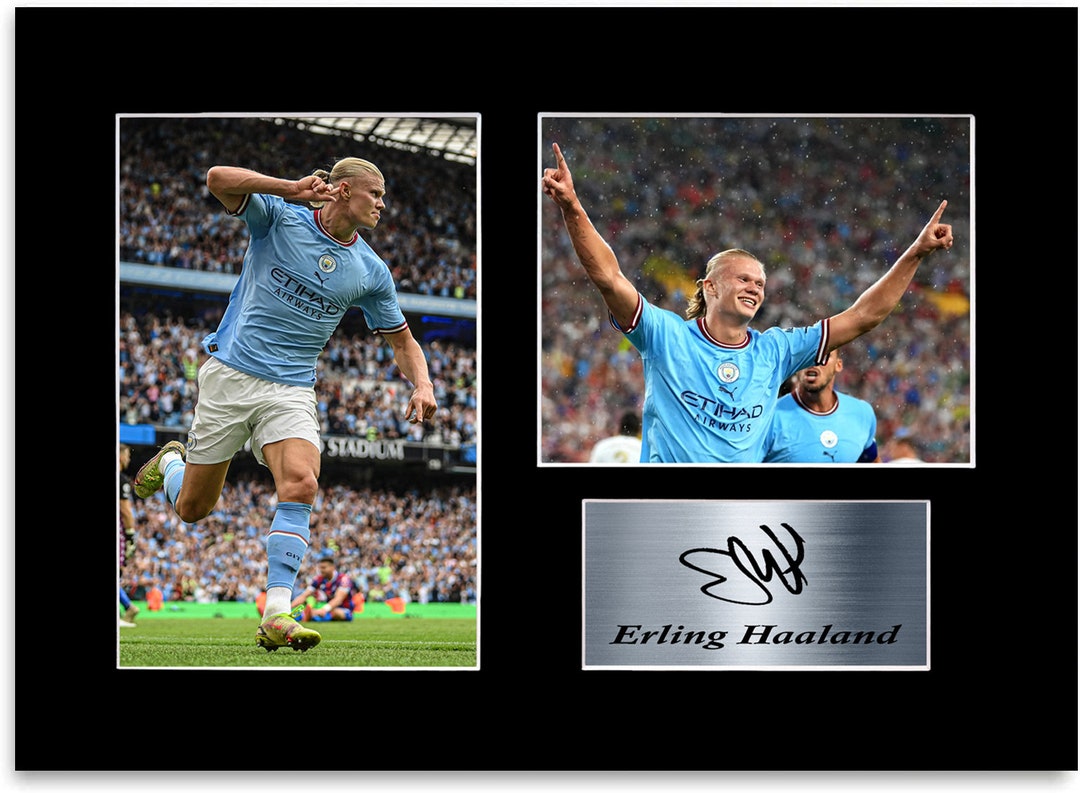 Erling Haaland Man City Signed Printed Gifts Autograph Poster for ...