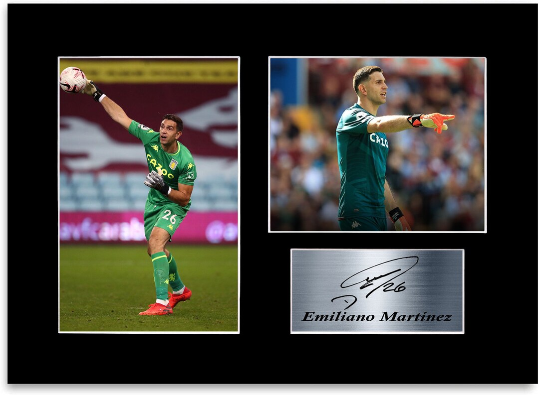 Emiliano Martinez Signed Printed Gifts Autograph Poster for Football ...