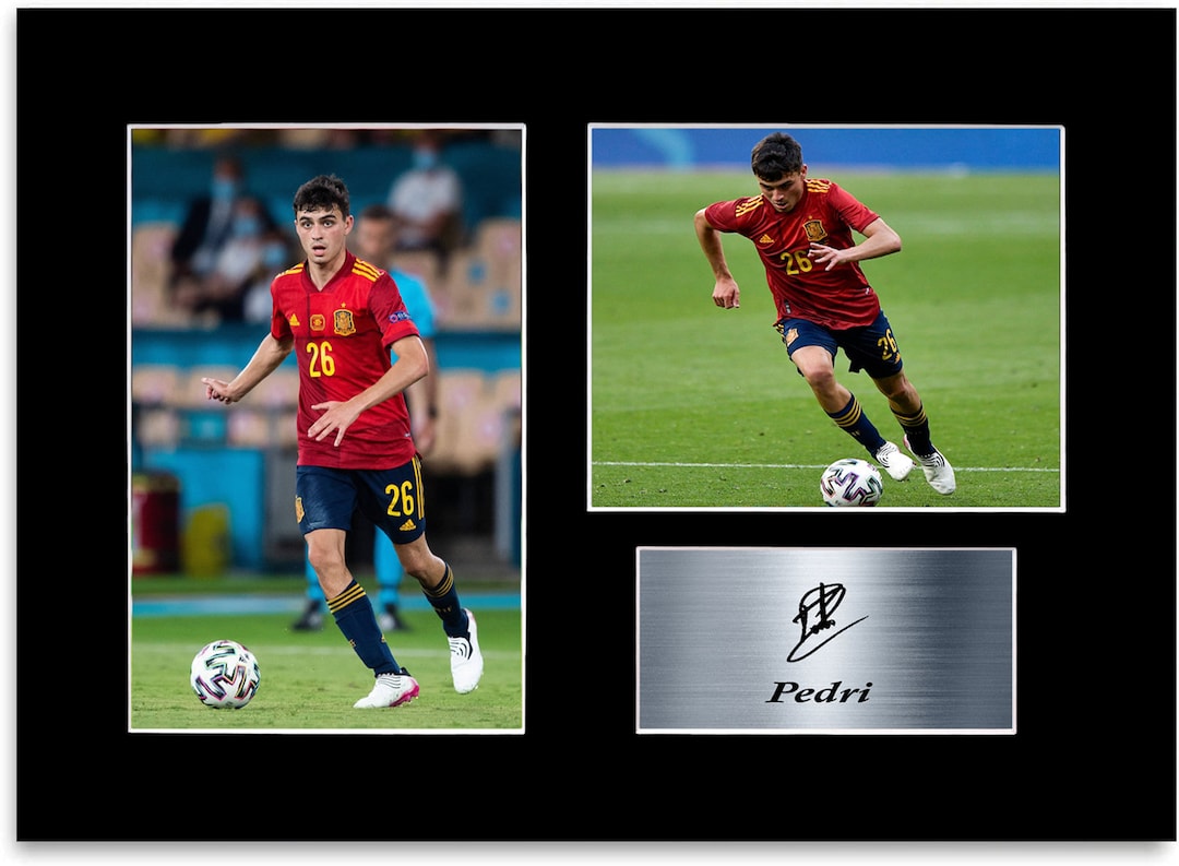 Pedri Spain Football Player Signed Printed Gifts Autograph Poster for ...