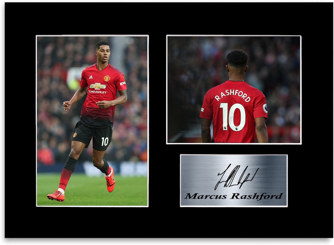 Marcus Rashford Signed Printed Gifts Autograph Poster for - Etsy