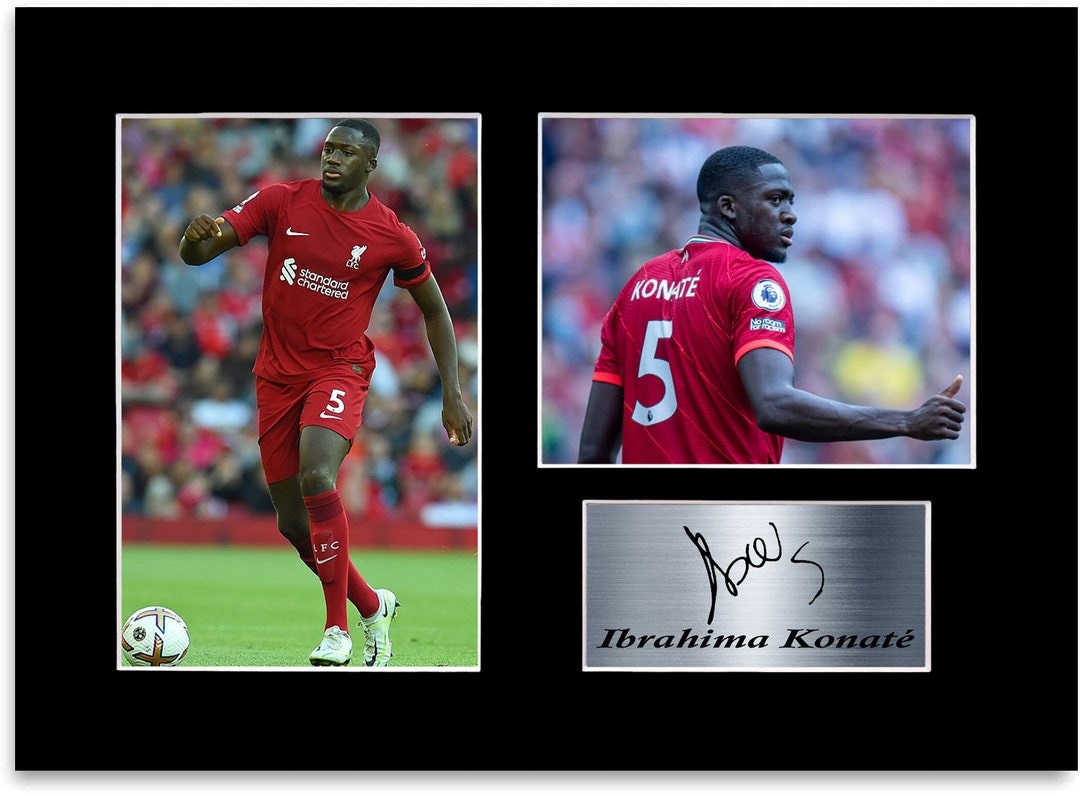 Ibrahima Konate Liverpool Football Player Signed Printed Gifts Autograph Poster for Football ...