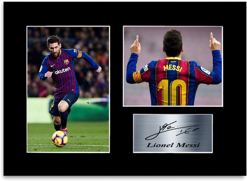 Lionel Messi Signed Printed Gifts Autograph Poster for Football Fans ...