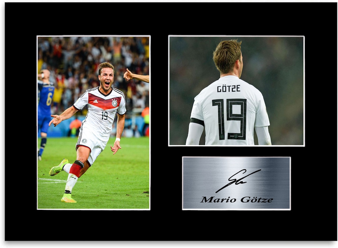 Mario Götze Germany Football Player Signed Printed Gifts Autograph ...