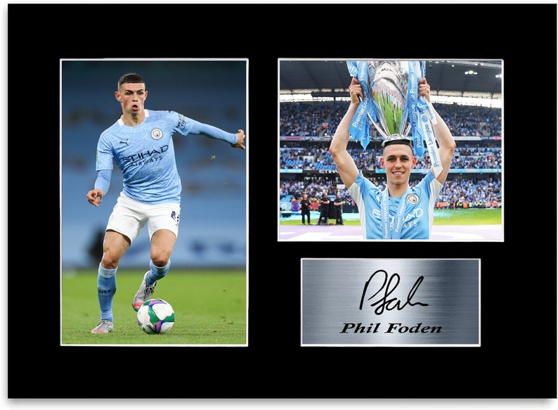 Phil Foden Man City Signed Printed Gifts Autograph Poster for - Etsy