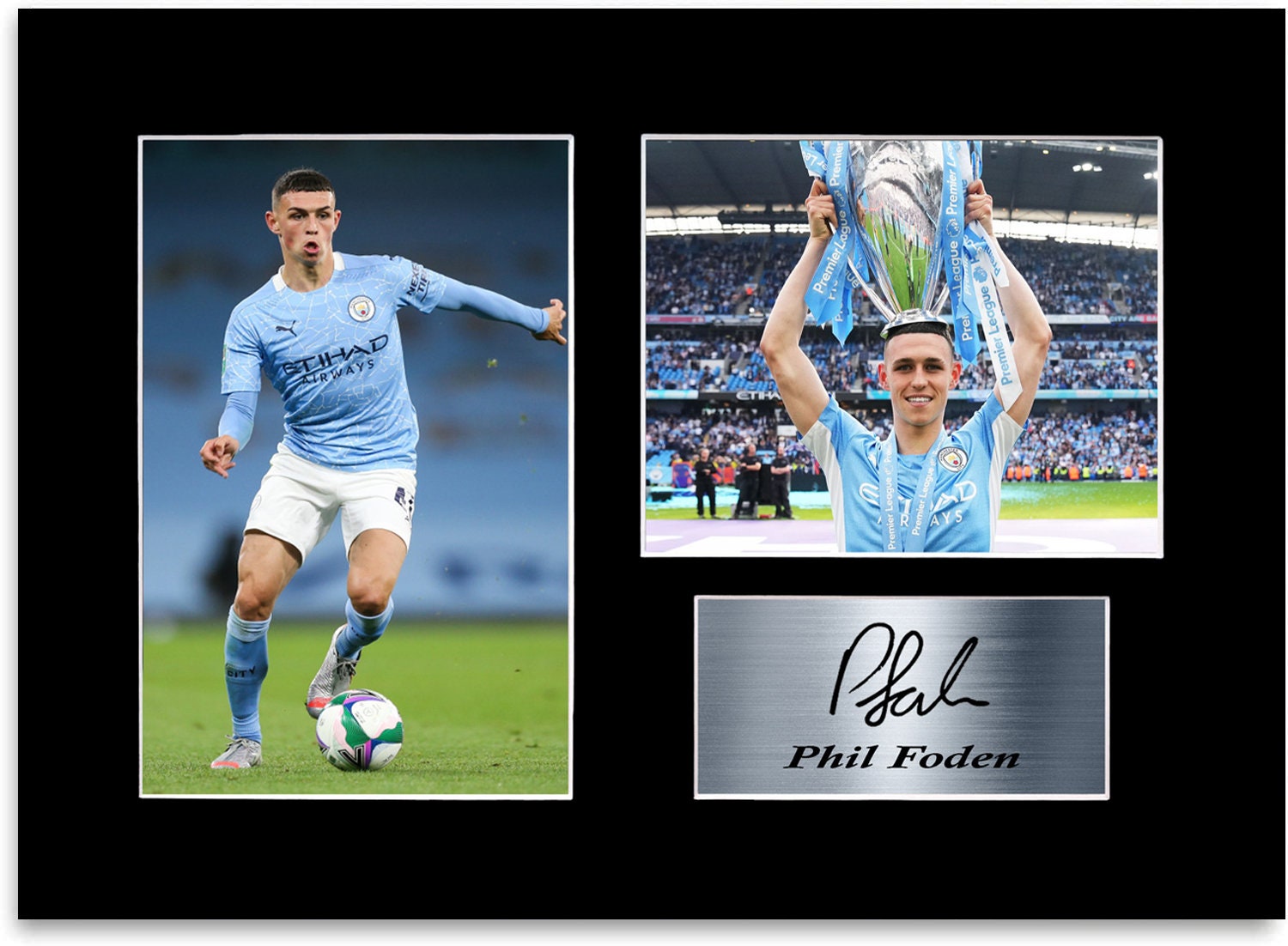 Phil Foden Man City Signed Printed Gifts Autograph Poster for Football ...