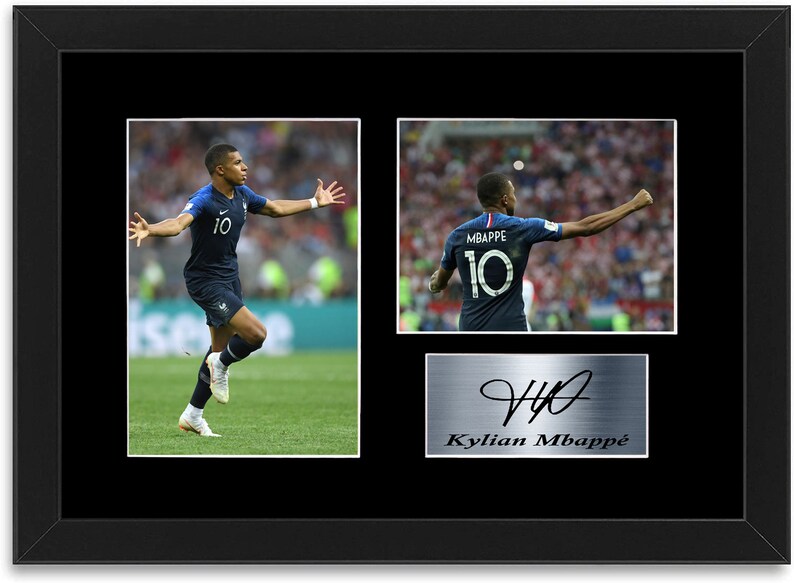 Kylian Mbappe Signed Printed Gifts Autograph Poster for Football Fans ...