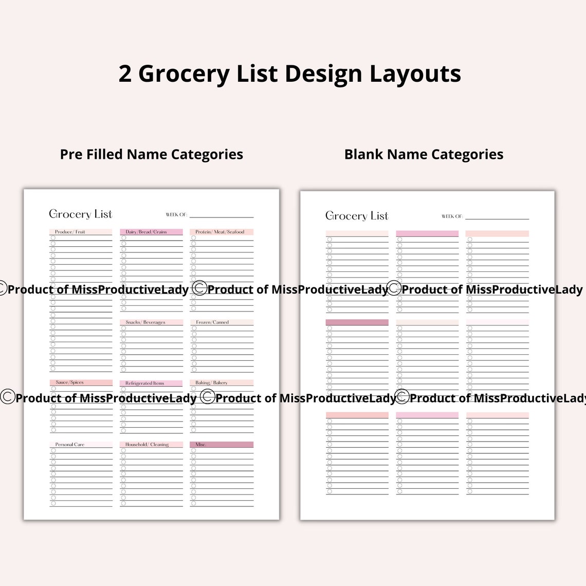 Fillable Grocery List Grocery List Meal Plan Fillable Meal - Etsy