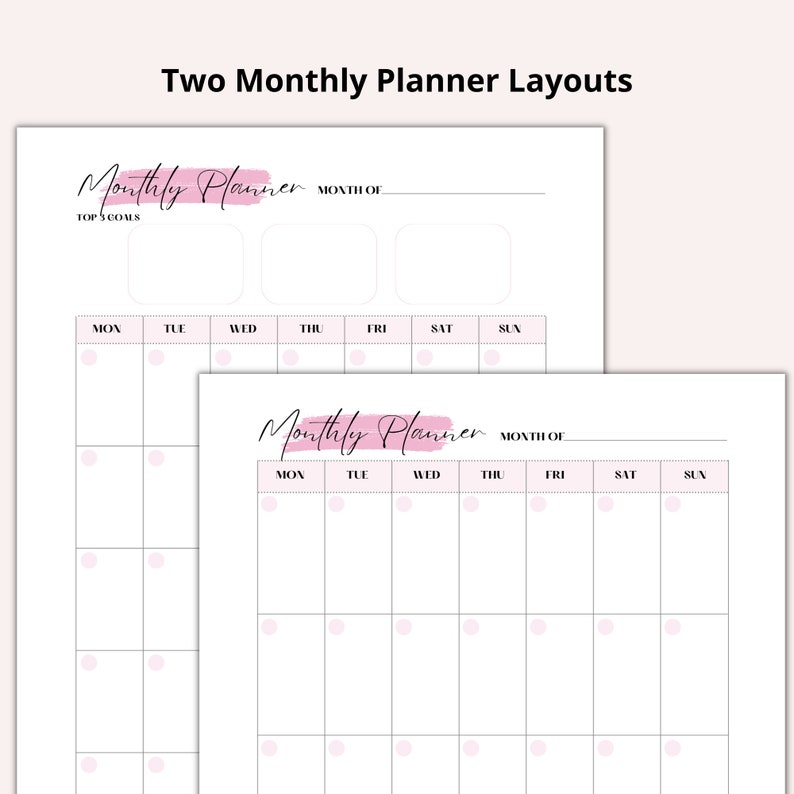 Blush Pink Student Planner, Printable Student Planner, Goodnotes ...