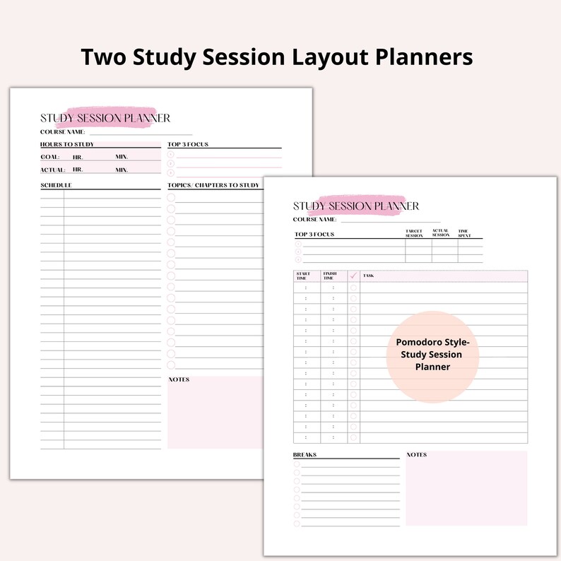 Blush Pink Student Planner, Printable Student Planner, Goodnotes ...