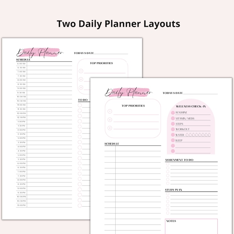 Blush Pink Student Planner, Printable Student Planner, Goodnotes ...