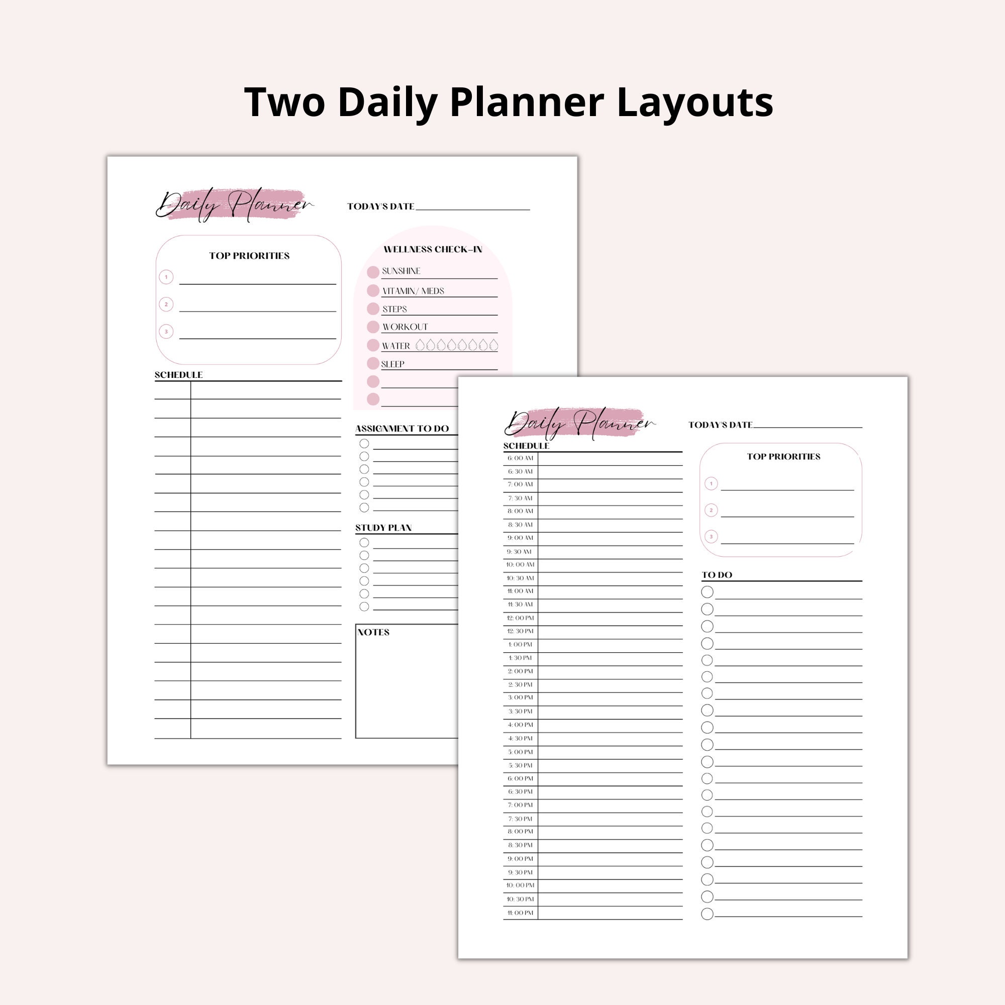 Mauve Pink Student Planner, Printable Student Planner, Goodnotes ...