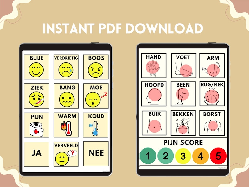 Dutch Senior Adult/geriatric Communication Board for Non Verbal/limited ...
