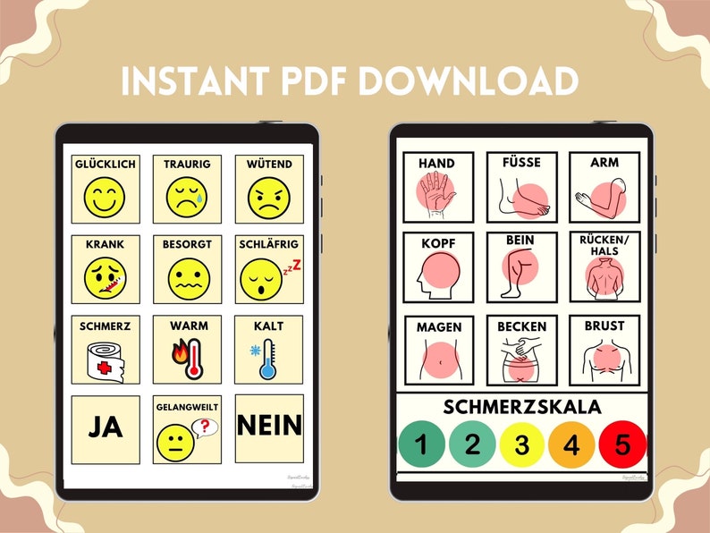 German Senior Adult/geriatric Communication Board for Non Verbal ...