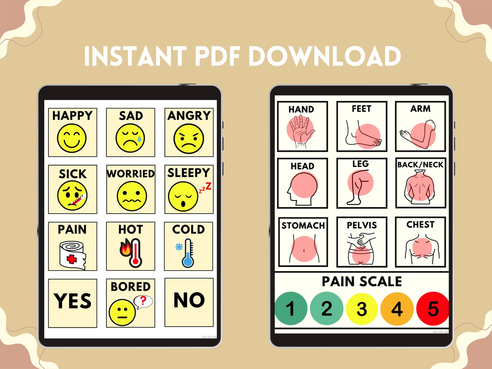 Senior Adult/geriatric Communication Board for Non Verbal/limited ...