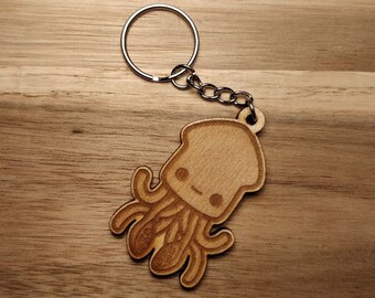 Cute Squid Keychain - Etsy