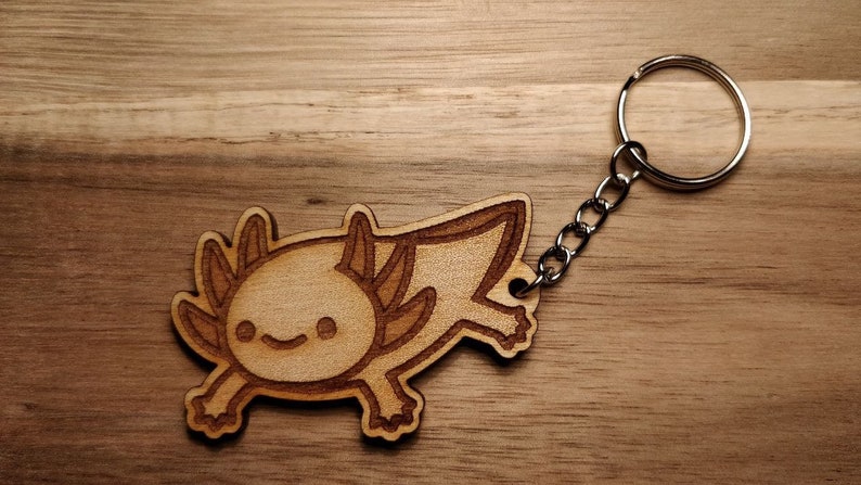 Keychain Cute Axolotl Laser Cut File Svg Pdf and Lightburn - Etsy Ireland