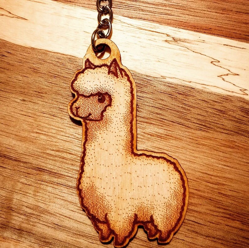 Alpaca Keychain Svg Lightburn Pdflaser Cut File Perfect - Etsy