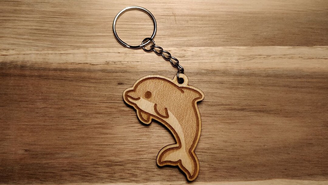 Keychain Cute Dolphin, Digital File, Laser Cut File, Svg, Pdf and ...