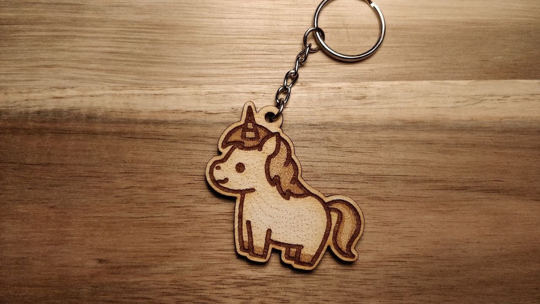 Keychain Cute Unicorn, Digital File, Laser Cut File, Svg, Pdf and ...