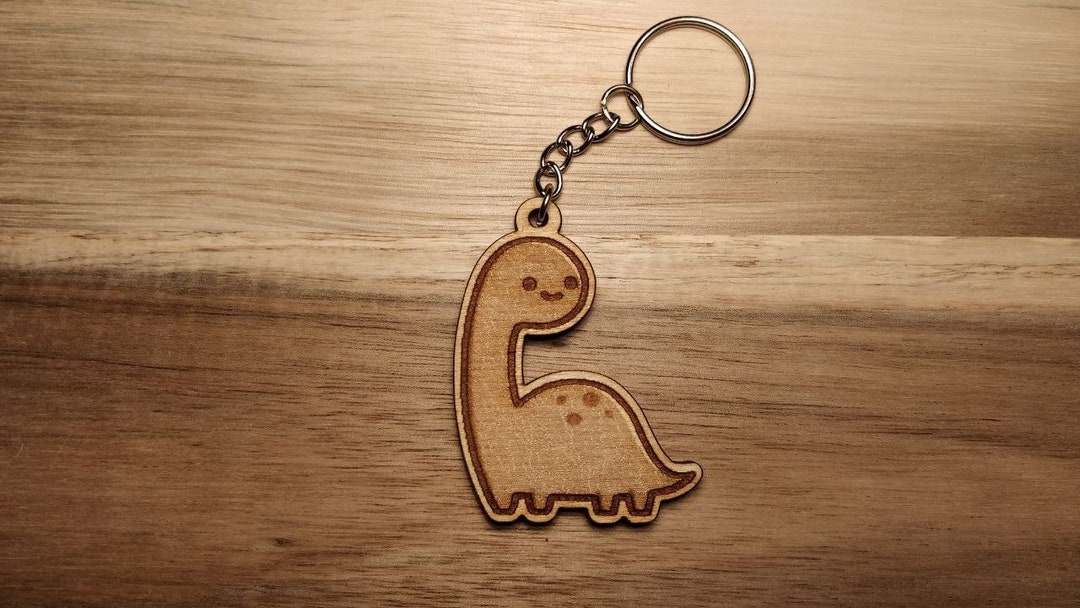 Keychain Cute Dino Digital File Laser Cut File Svg Pdf and - Etsy