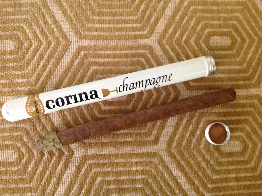 Vintage Corina Champagne Cigar in Metal Case - Etsy