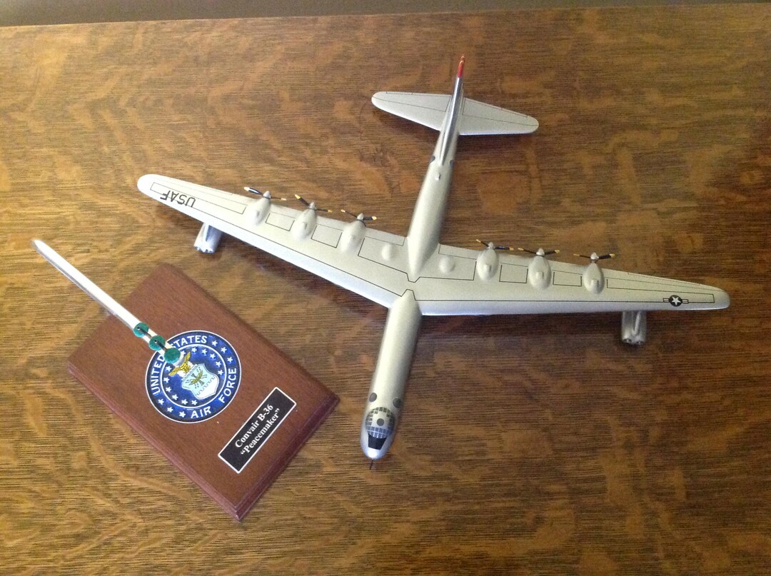 Vintage Convair B-26 PEACEMAKER 1/125 Wood Plane Model, U.S. Airforce ...