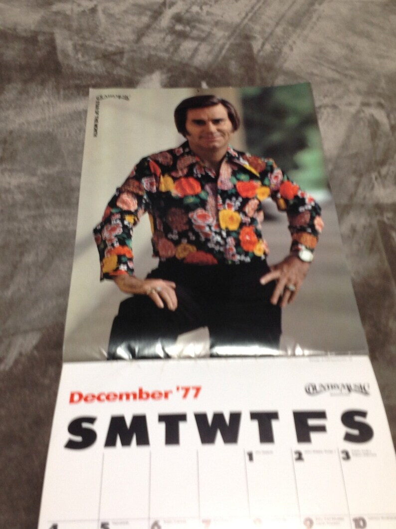 Vintage 1977 COUNTRY MUSIC Calendar - Etsy