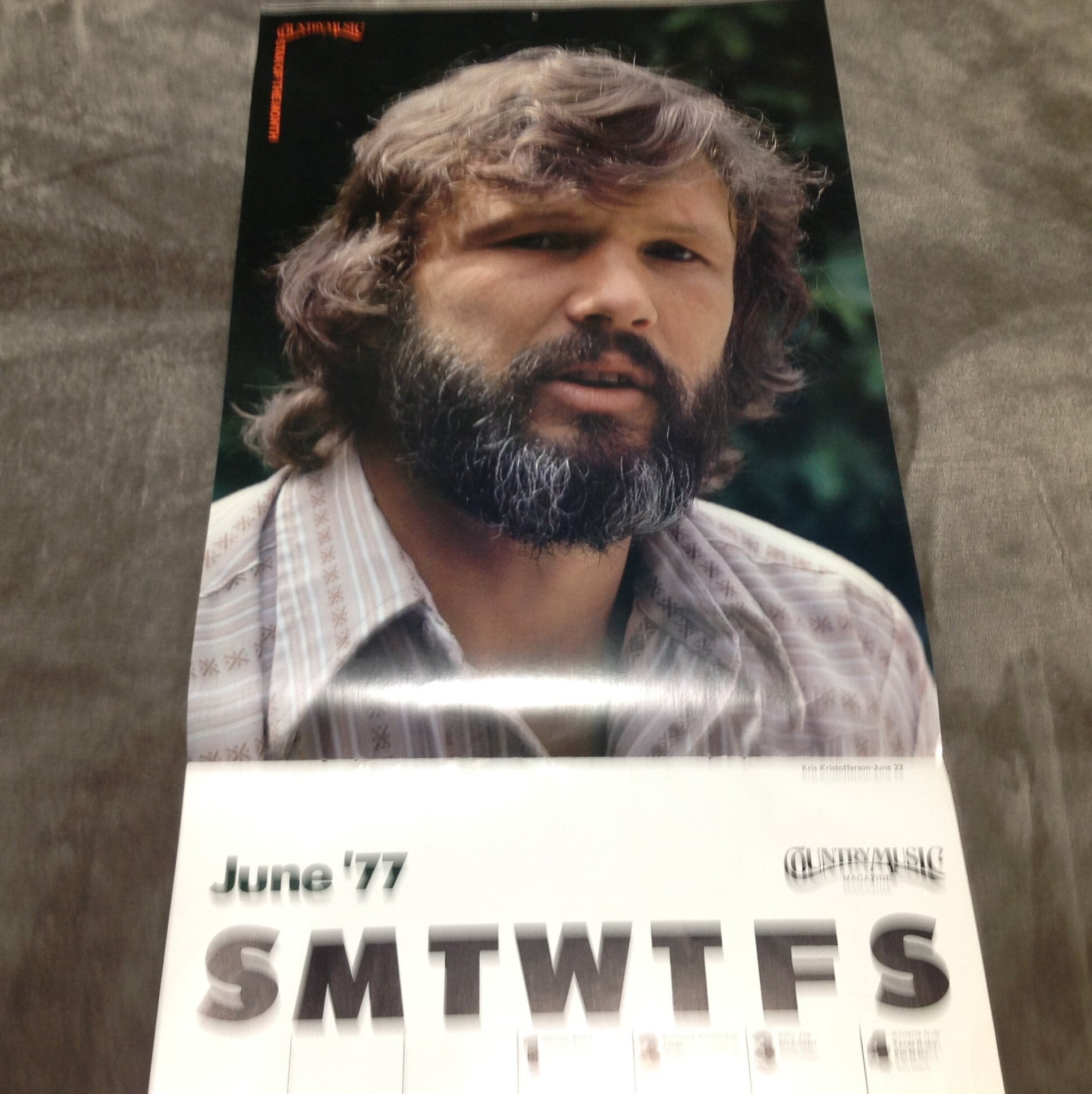 Vintage 1977 COUNTRY MUSIC Calendar - Etsy