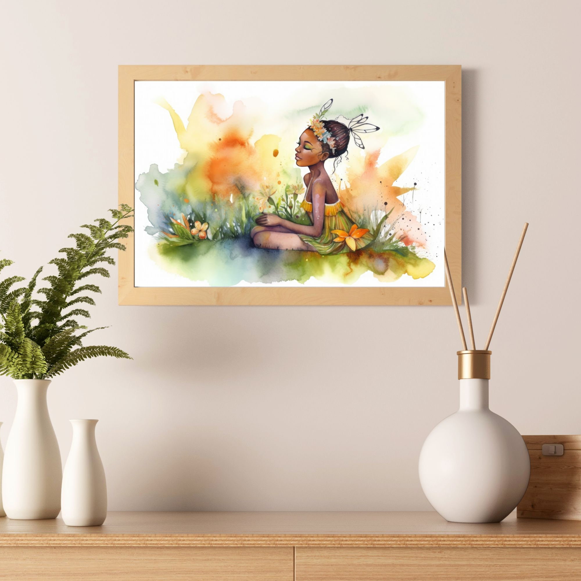 Fairy Printable, Garden Fairies, Kids Bedroom Decor, Flower Garden ...