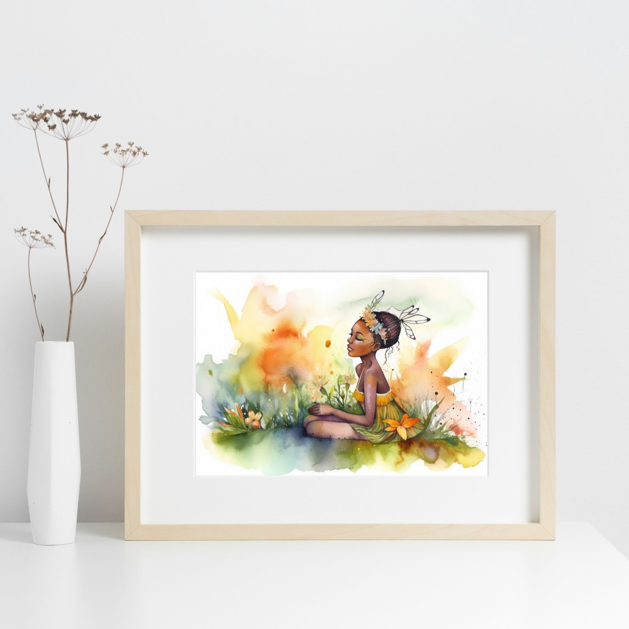 Fairy Printable, Garden Fairies, Kids Bedroom Decor, Flower Garden ...