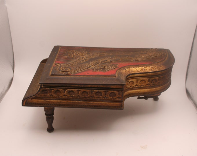 Vintage PIANO Powder Compact FIGURAL Novelty Music Box Makeup and ...