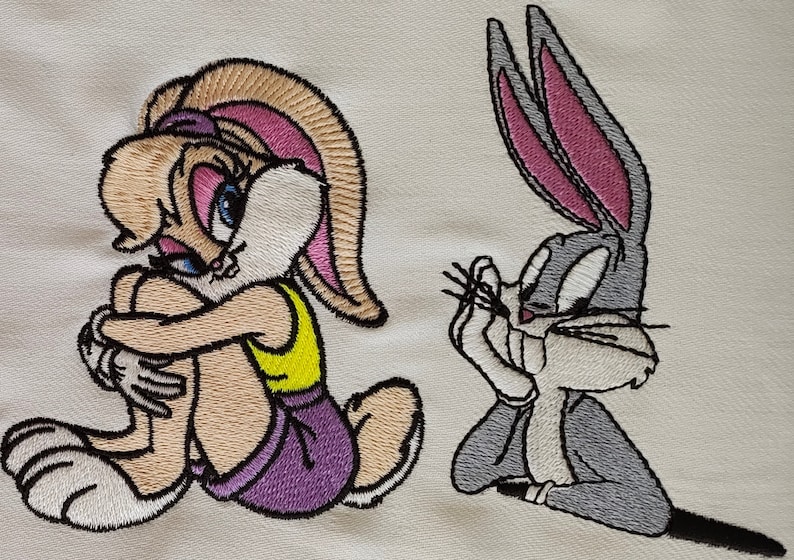 Lola Bunny + Bugs Bunny Machine Embroidery Designs / 2 Separated Tajima ...