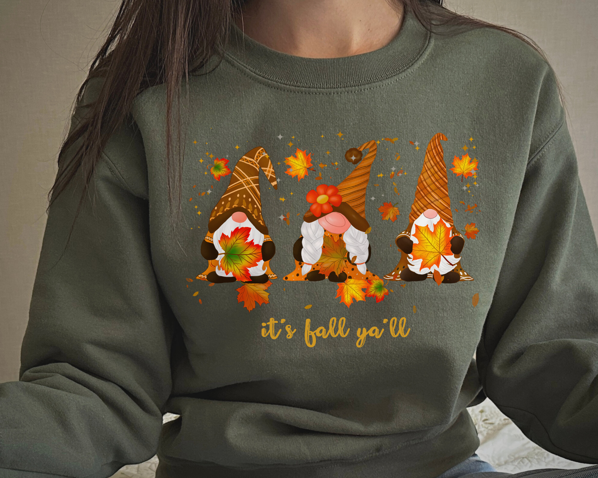 Fall Dwarfs Sweatshirt, Cute Gnomes Sweater, Autumn Lover Gnomes sold ...