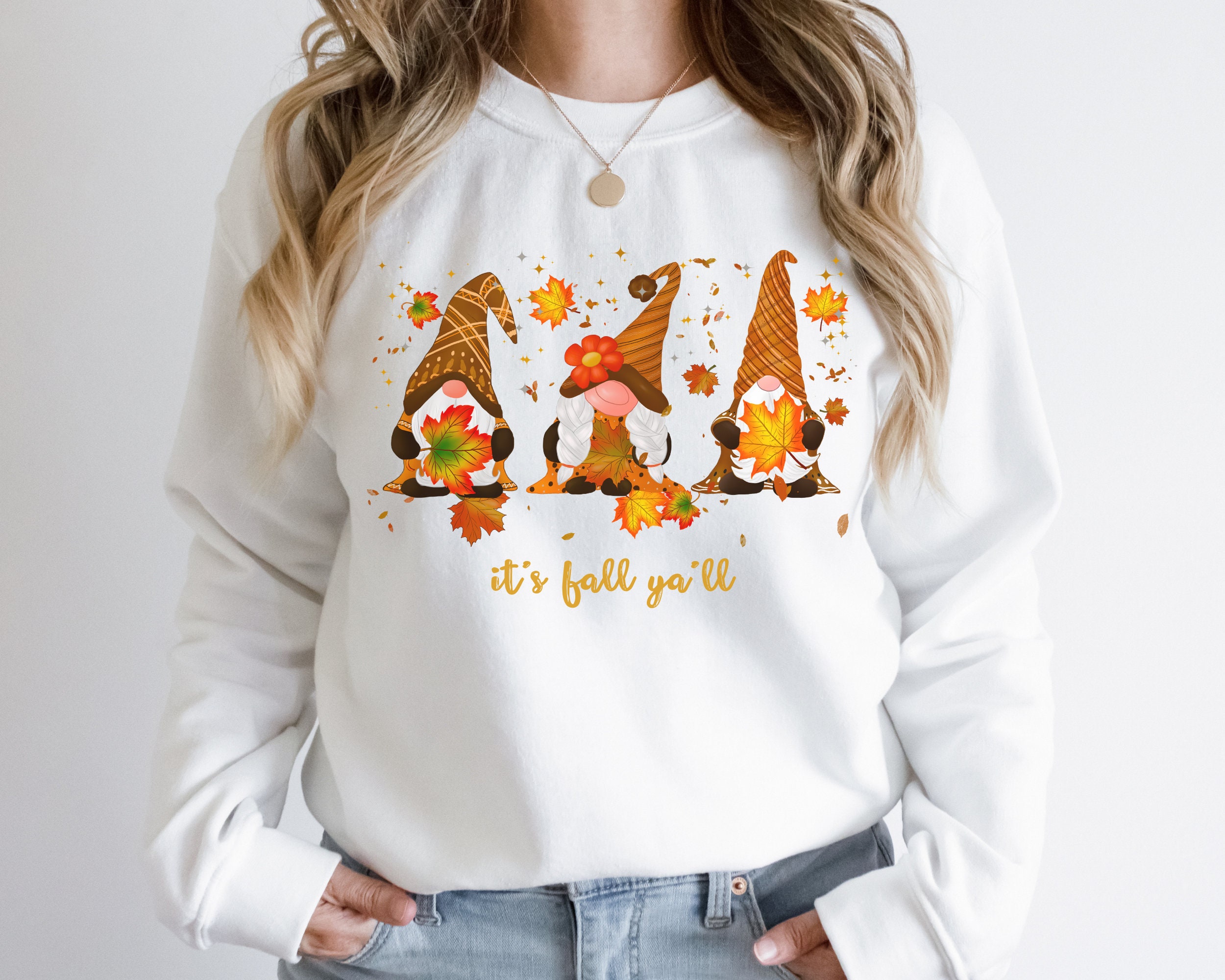 Fall Dwarfs Sweatshirt, Cute Gnomes Sweater, Autumn Lover Gnomes sold ...