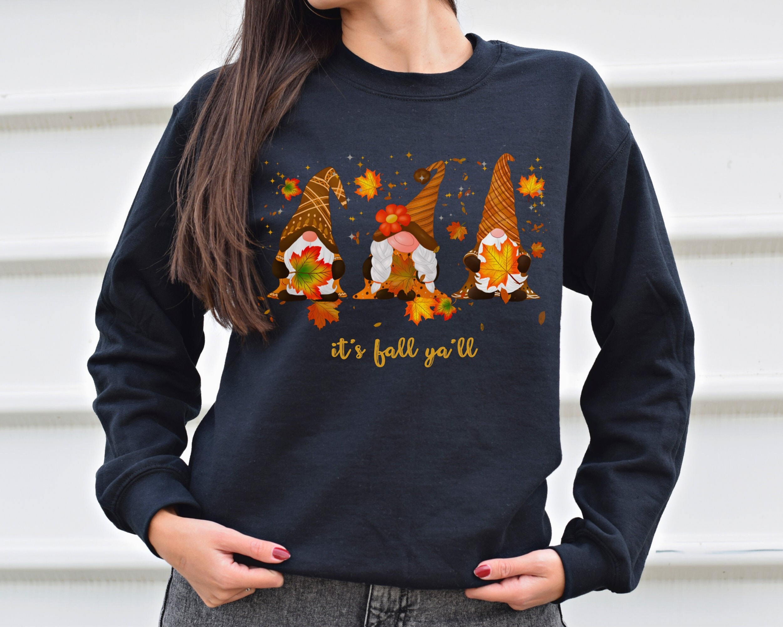 Fall Dwarfs Sweatshirt, Cute Gnomes Sweater, Autumn Lover Gnomes sold ...