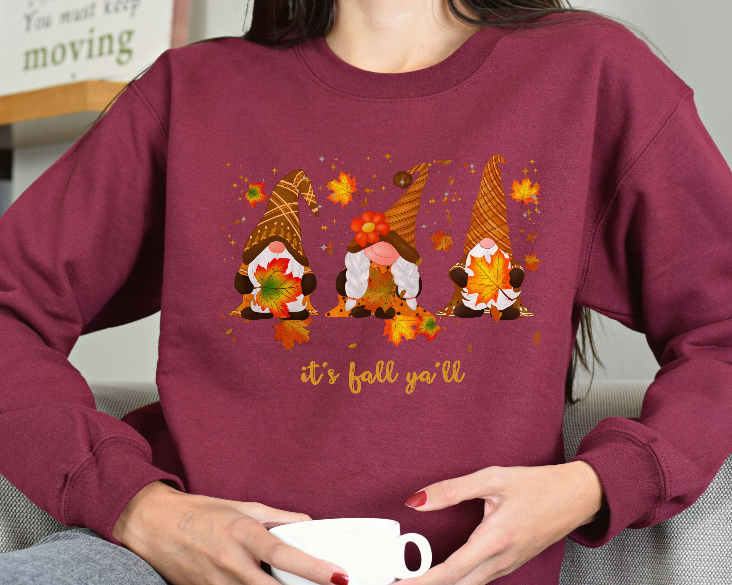 Fall Dwarfs Sweatshirt, Cute Gnomes Sweater, Autumn Lover Gnomes sold ...