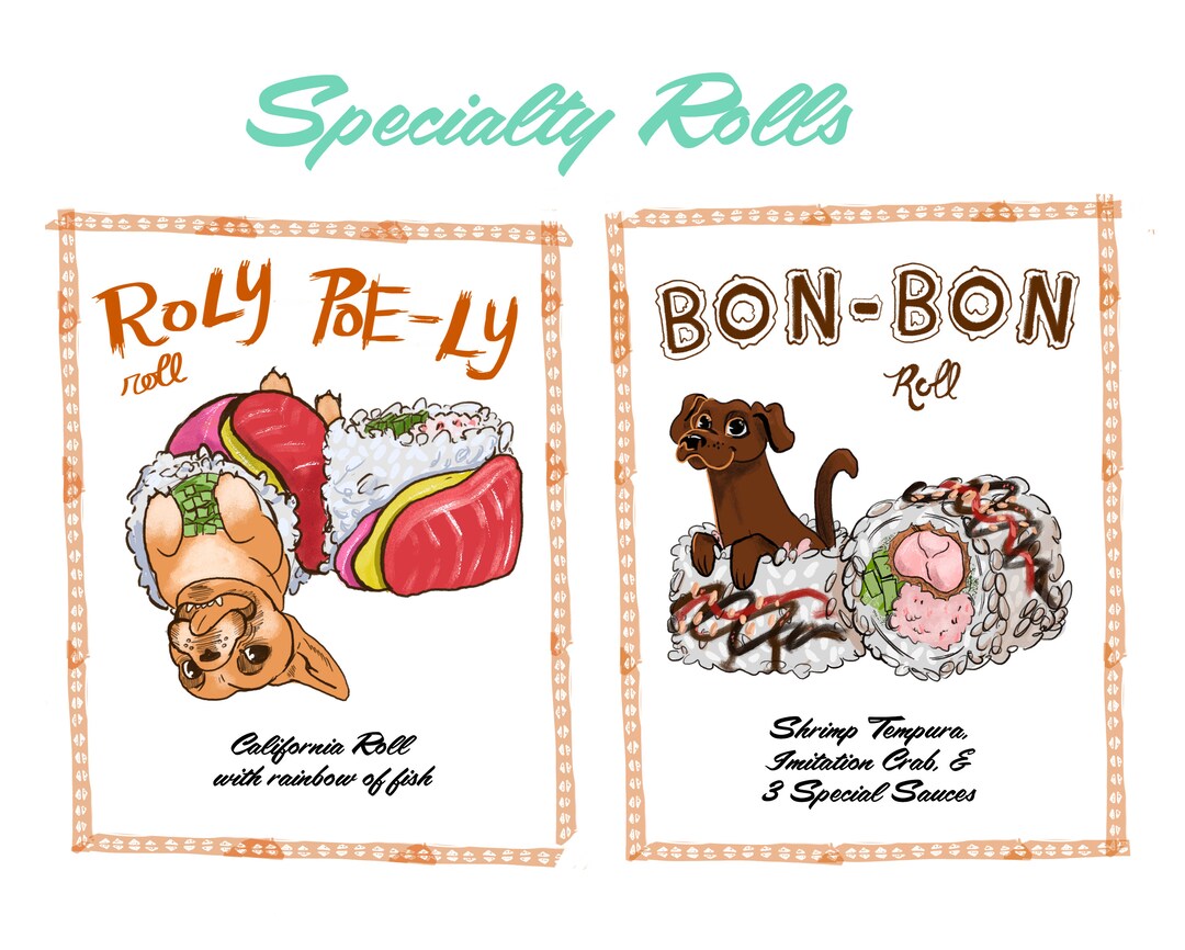 Custom Wedding / Reception / Event Illustrated Food Station Signs - Etsy