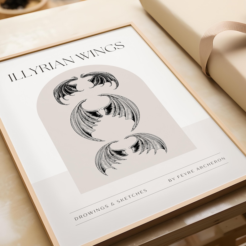 ACOTAR Illyrian Bat Boys Wings Art Print - Night Court Velaris (digital ...