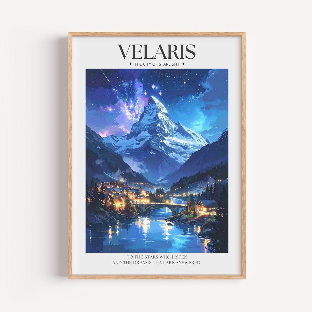 Sarah J Maas ACOMAF Quotes Poster Velaris City of Starlight Night Court ...