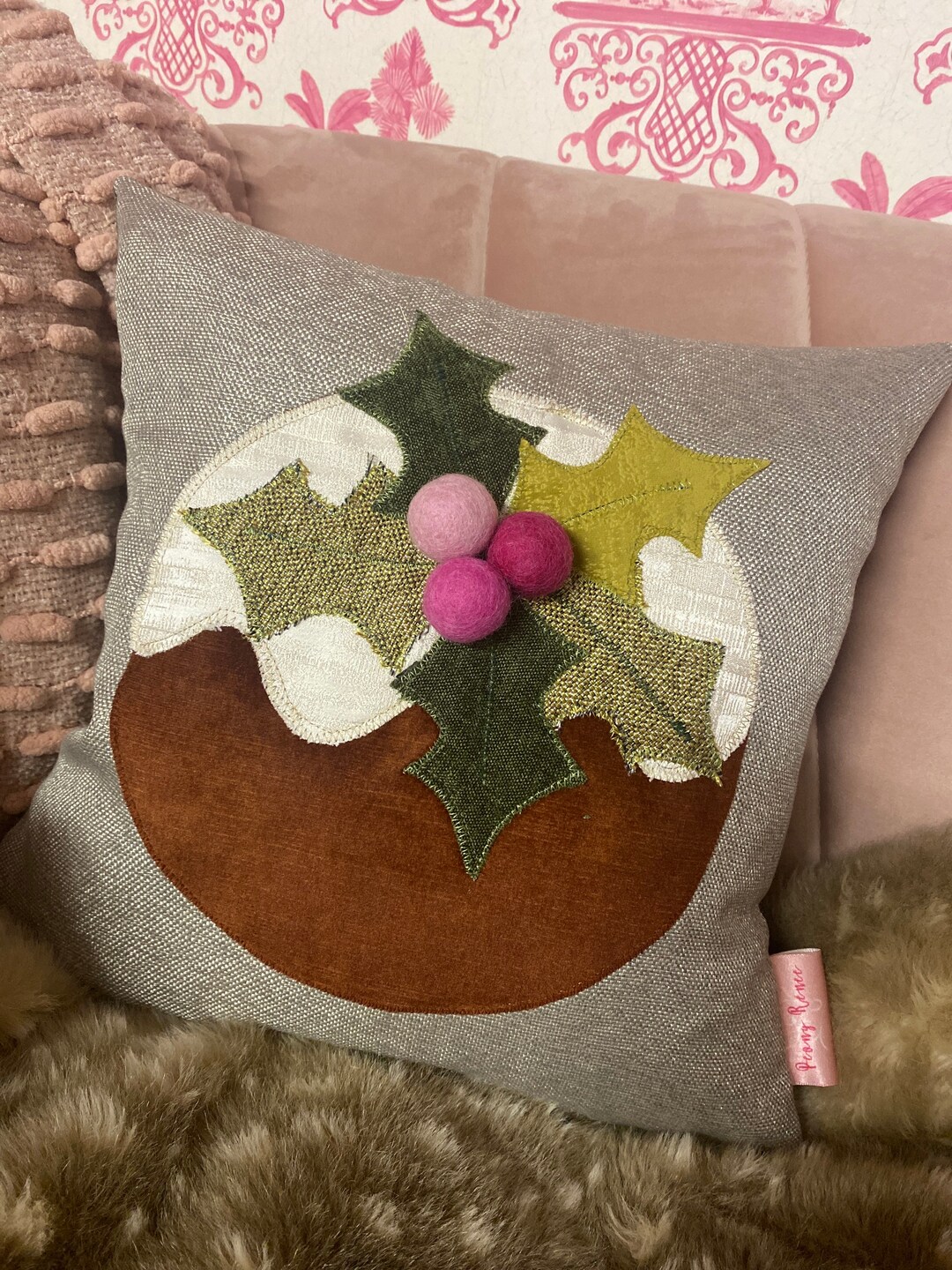 Bespoke Christmas Pudding Cushion // Christmas Gift - Etsy