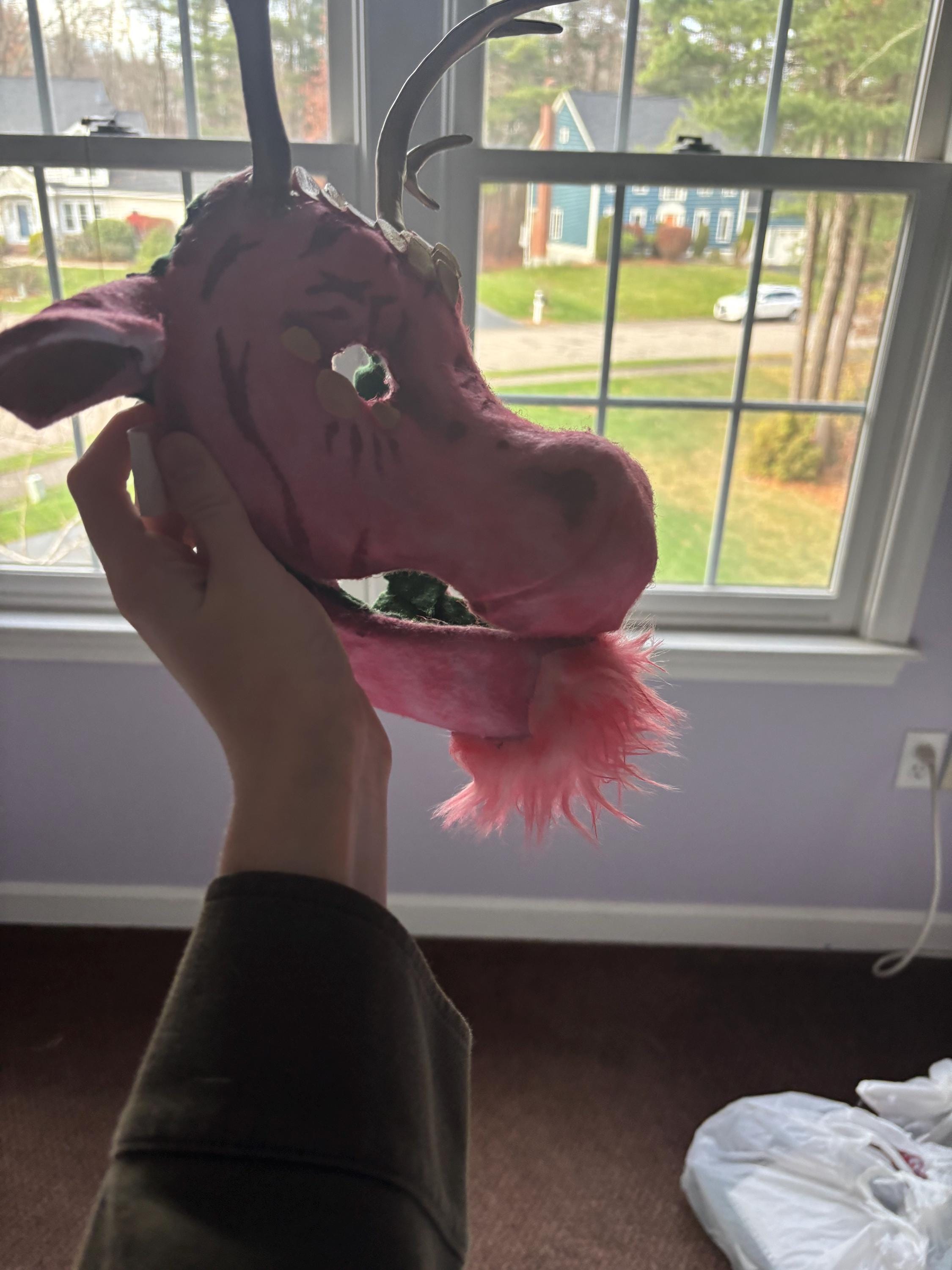 Sakura Eastern Dragon Mask for Costumes Fursuits or Therians - Etsy